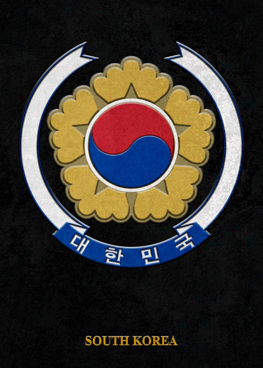 'Arms of South Korea' Poster, picture, metal print, paint by Ferit Kurt ...