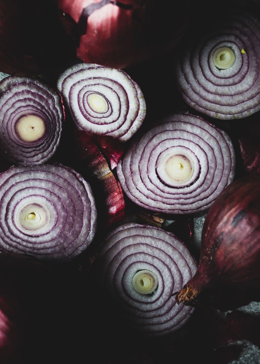 'Red onions' Poster, picture, metal print, paint by Malwina Lewinska ...