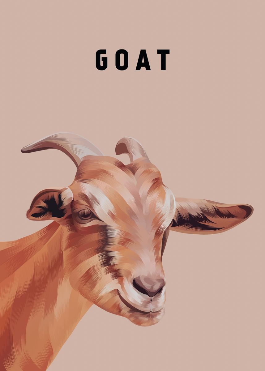 'goat' Poster, picture, metal print, paint by Muh Aslan | Displate
