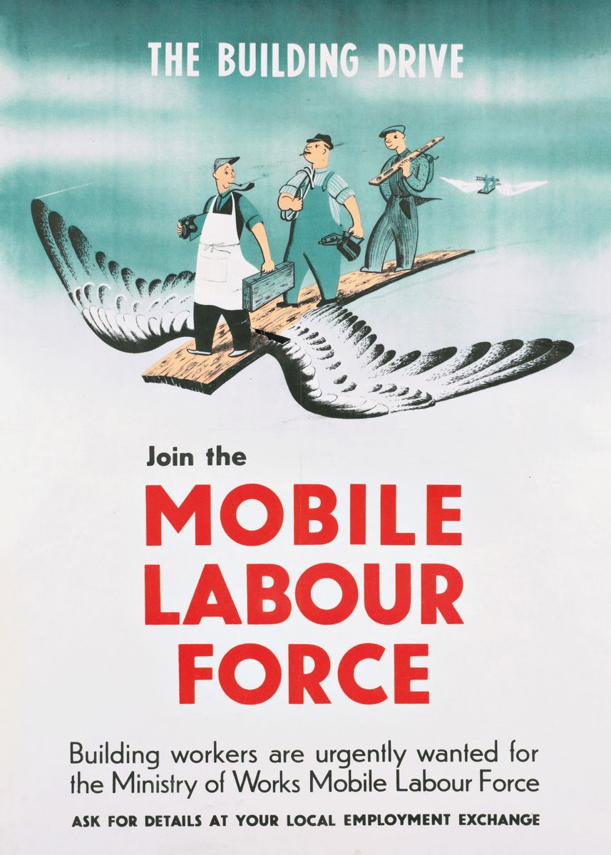 'Mobile Labour Force' Poster, picture, metal print, paint by Imperial ...