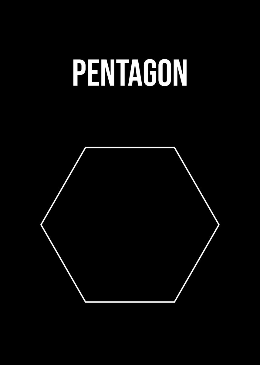'Pentagon' Poster, picture, metal print, paint by Lenny | Displate