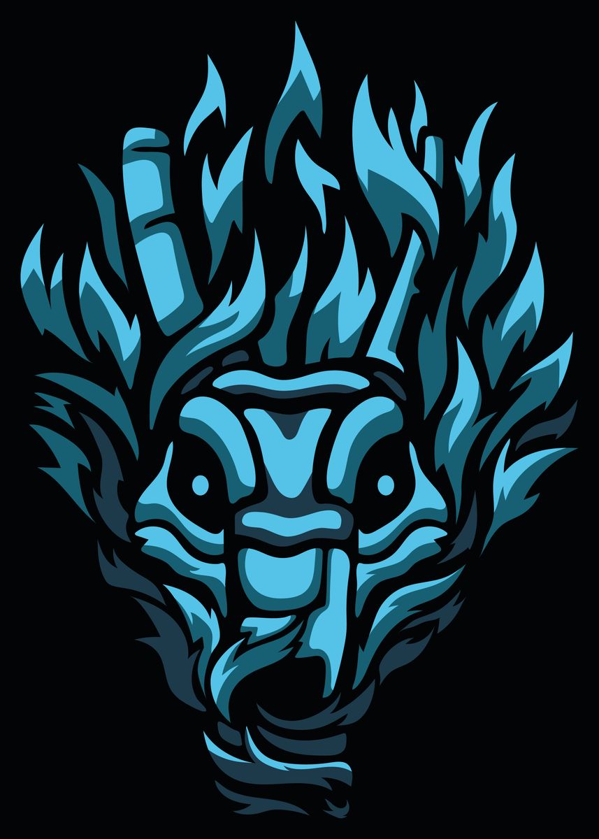 'Dark creature demon face' Poster by Bombdesign | Displate