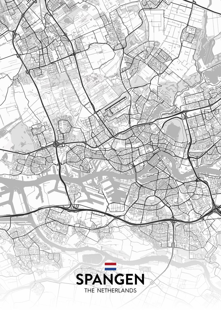 'Spangen NL' Poster, picture, metal print, paint by IMR Designs | Displate
