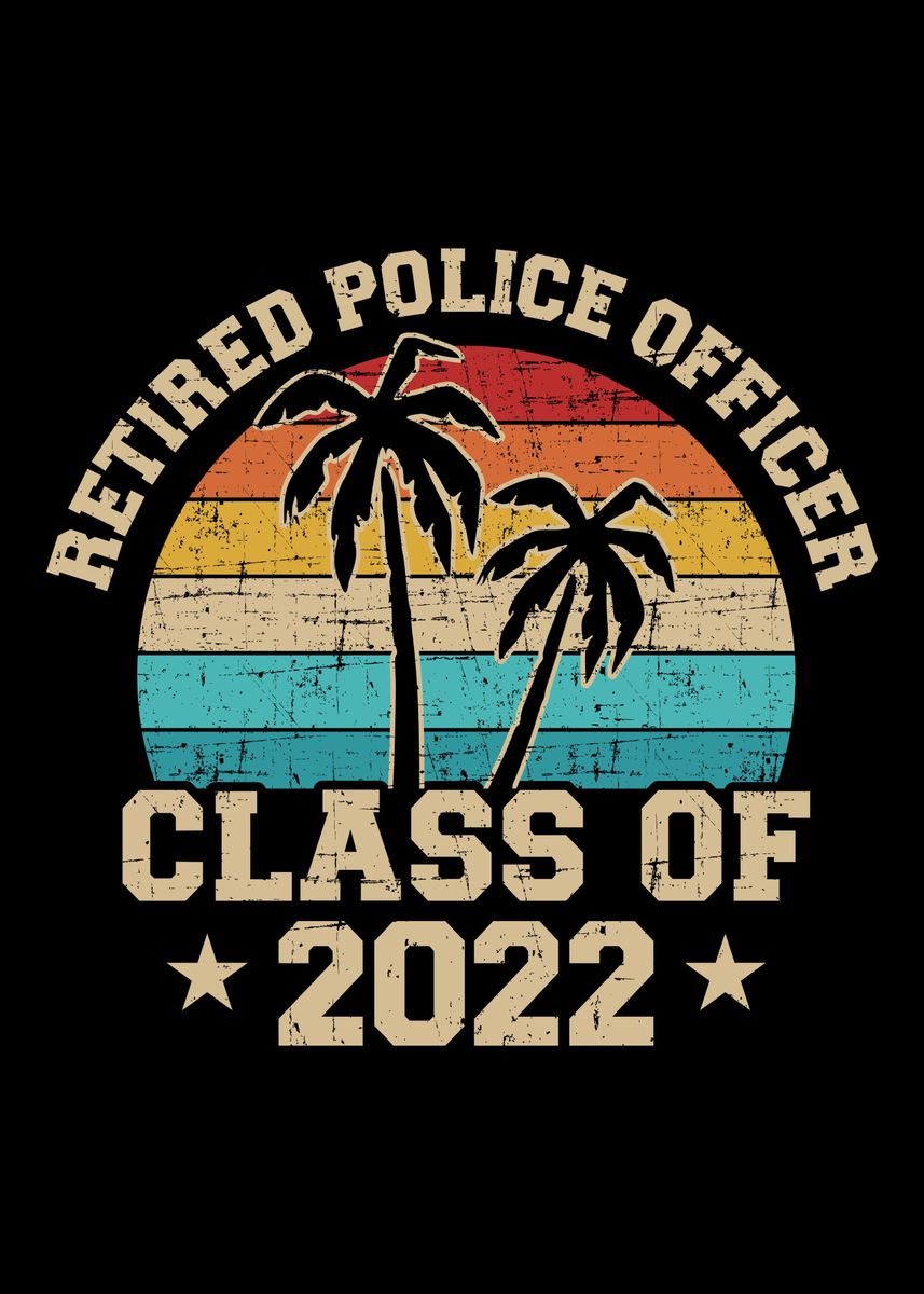 'Retired police officer cla' Poster, picture, metal print, paint by ...