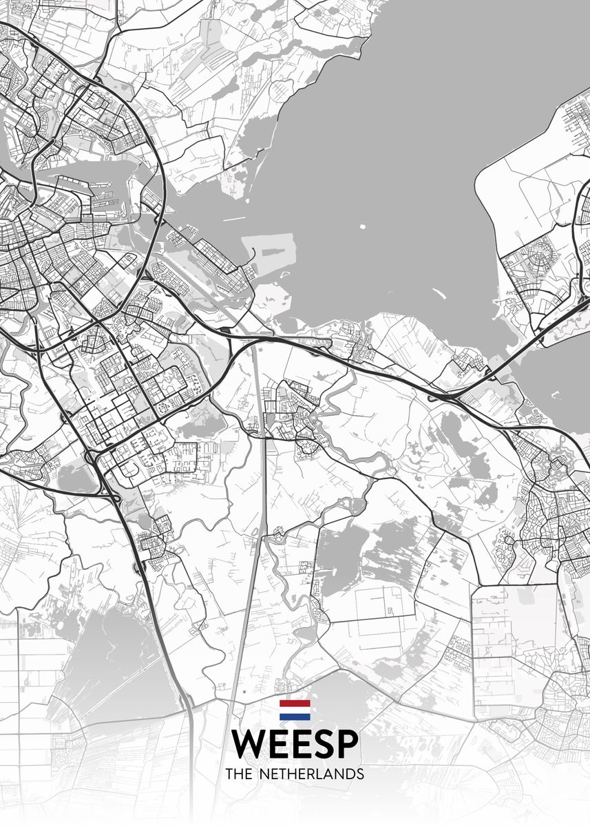 'Weesp NL' Poster, picture, metal print, paint by IMR Designs | Displate