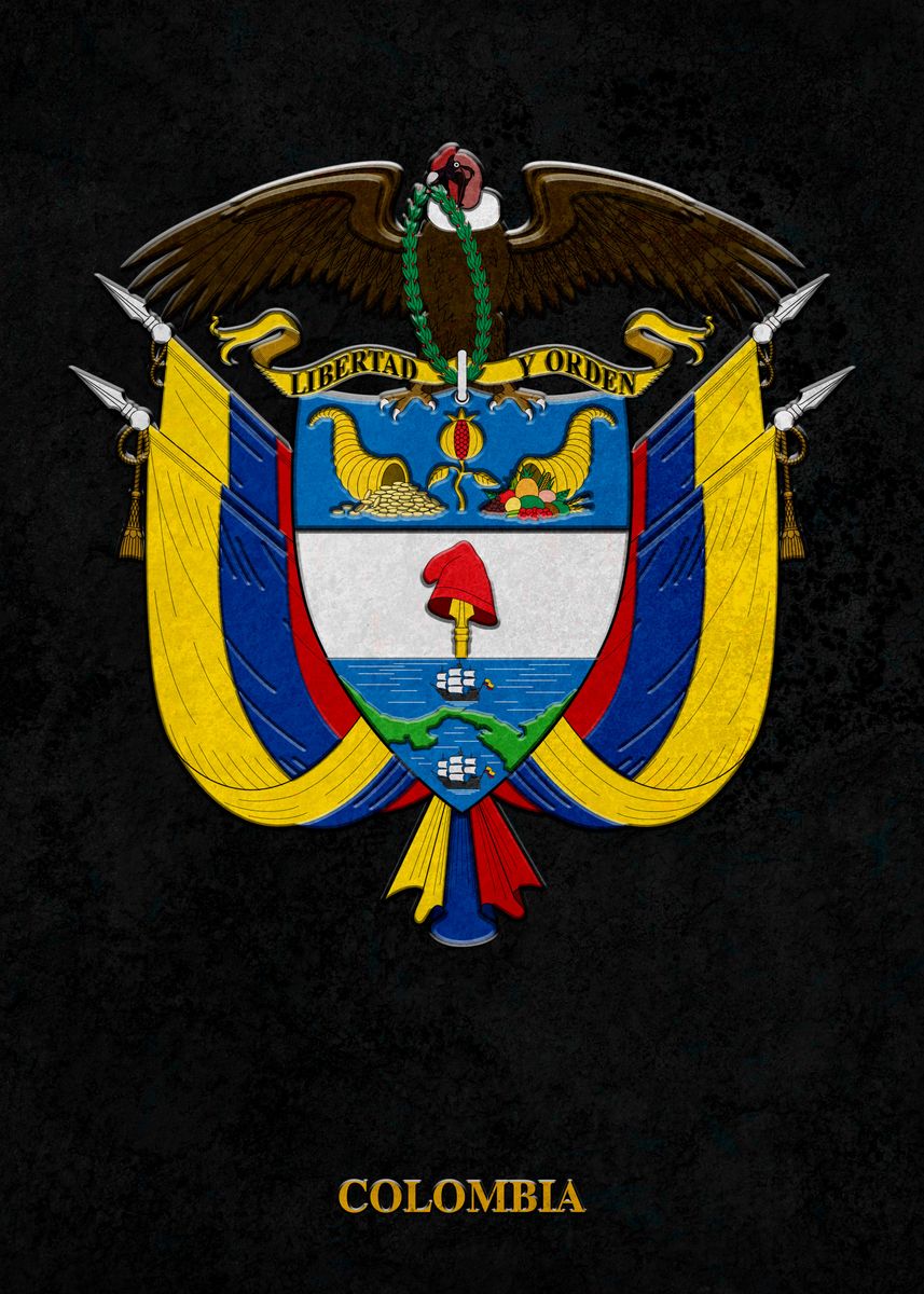 'Arms of Colombia' Poster by Ferit Kurt | Displate