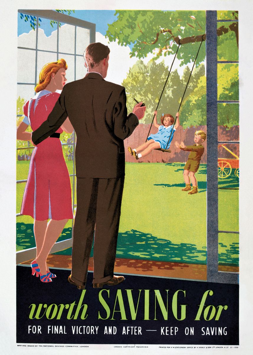 'Keep on Saving' Poster, picture, metal print, paint by Imperial War ...