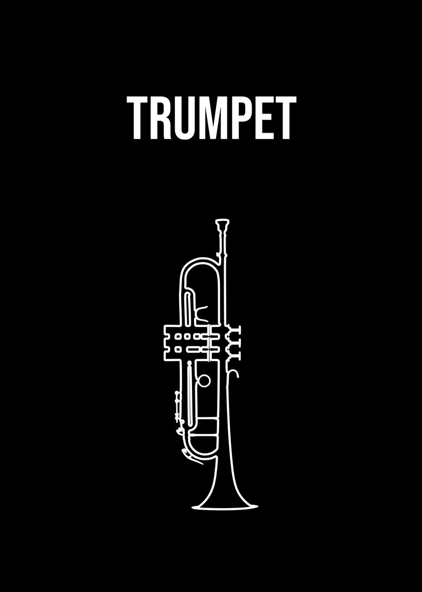 'Trumpet' Poster, picture, metal print, paint by Lenny | Displate