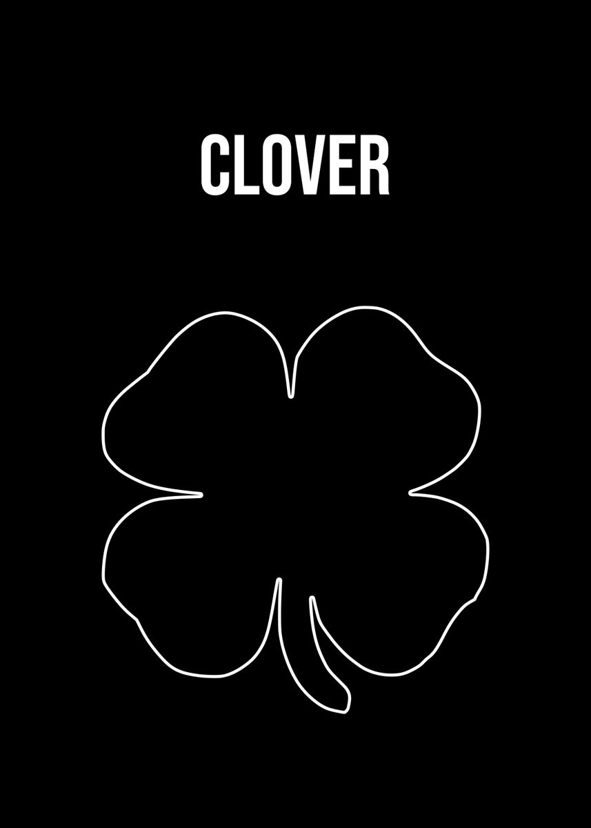 'Clover' Poster, picture, metal print, paint by Lenny | Displate