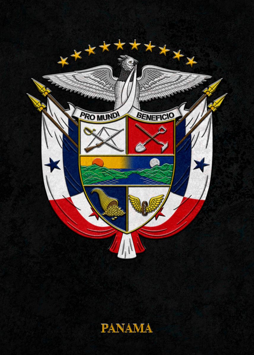 'Arms of Panama' Poster, picture, metal print, paint by Ferit Kurt ...