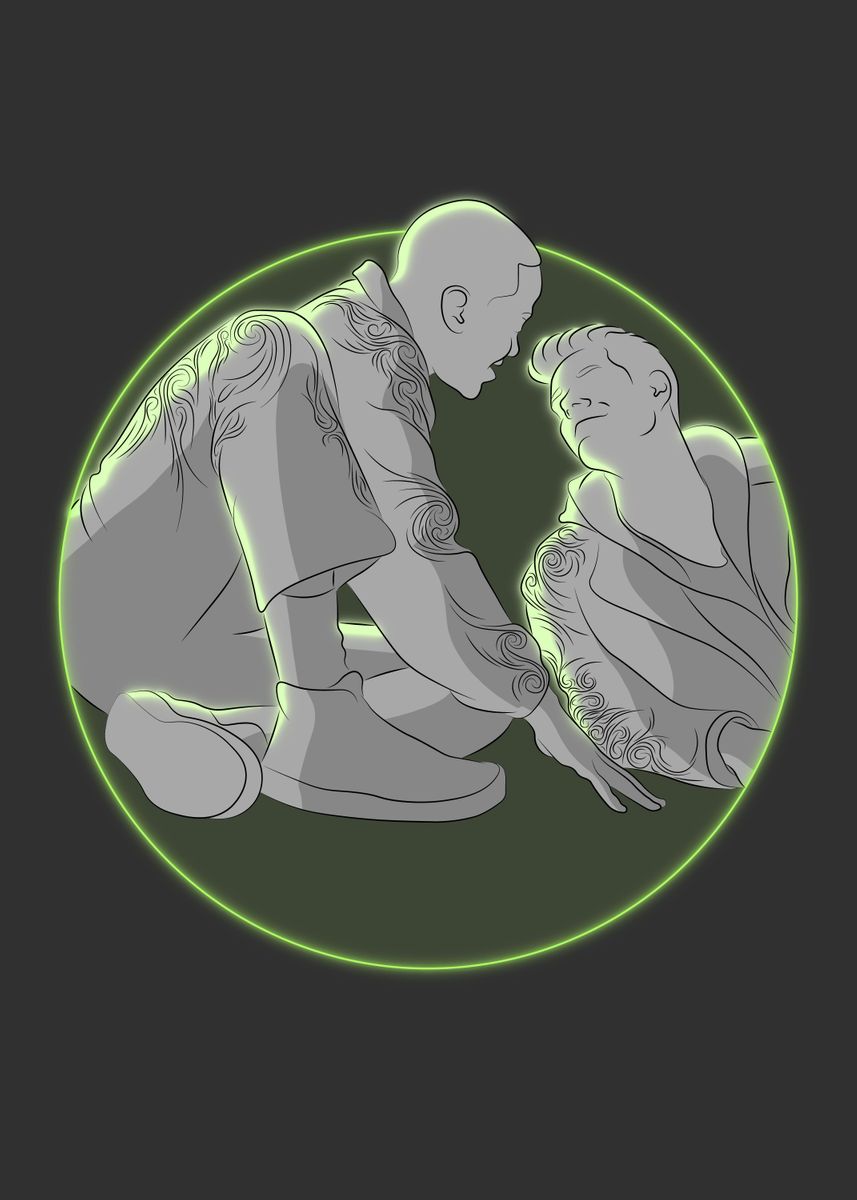 'eric and adam' Poster, picture, metal print, paint by Daniel Ordog ...