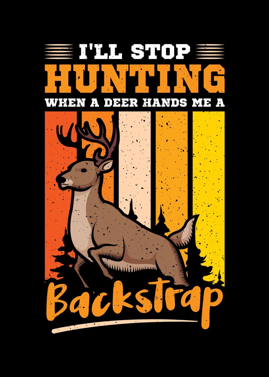 'Deer Hunter' Poster, picture, metal print, paint by Sebastian Wünsche ...