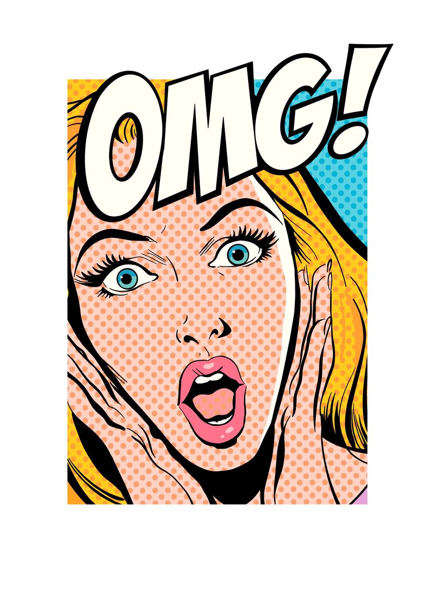 'OMG' Poster, picture, metal print, paint by Mild pic | Displate