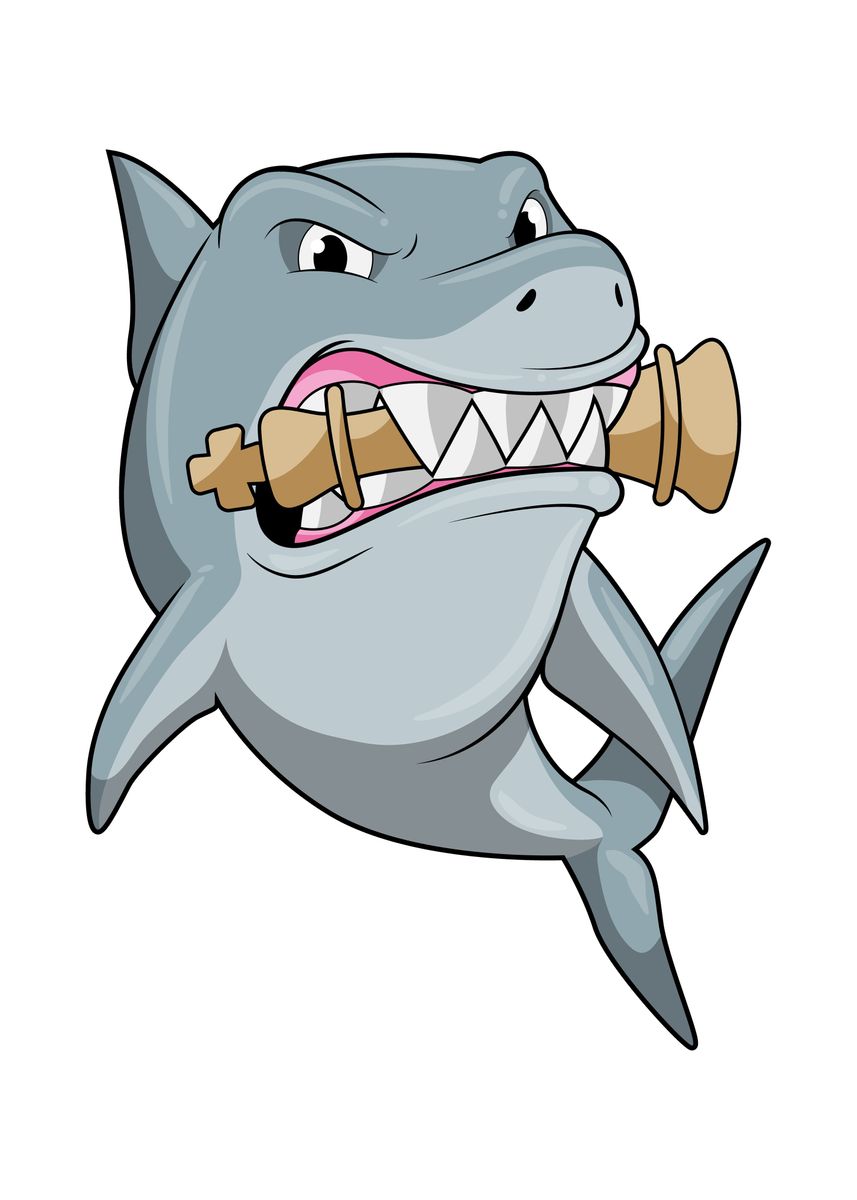 'Shark Chess piece King' Poster by Markus Schnabel | Displate