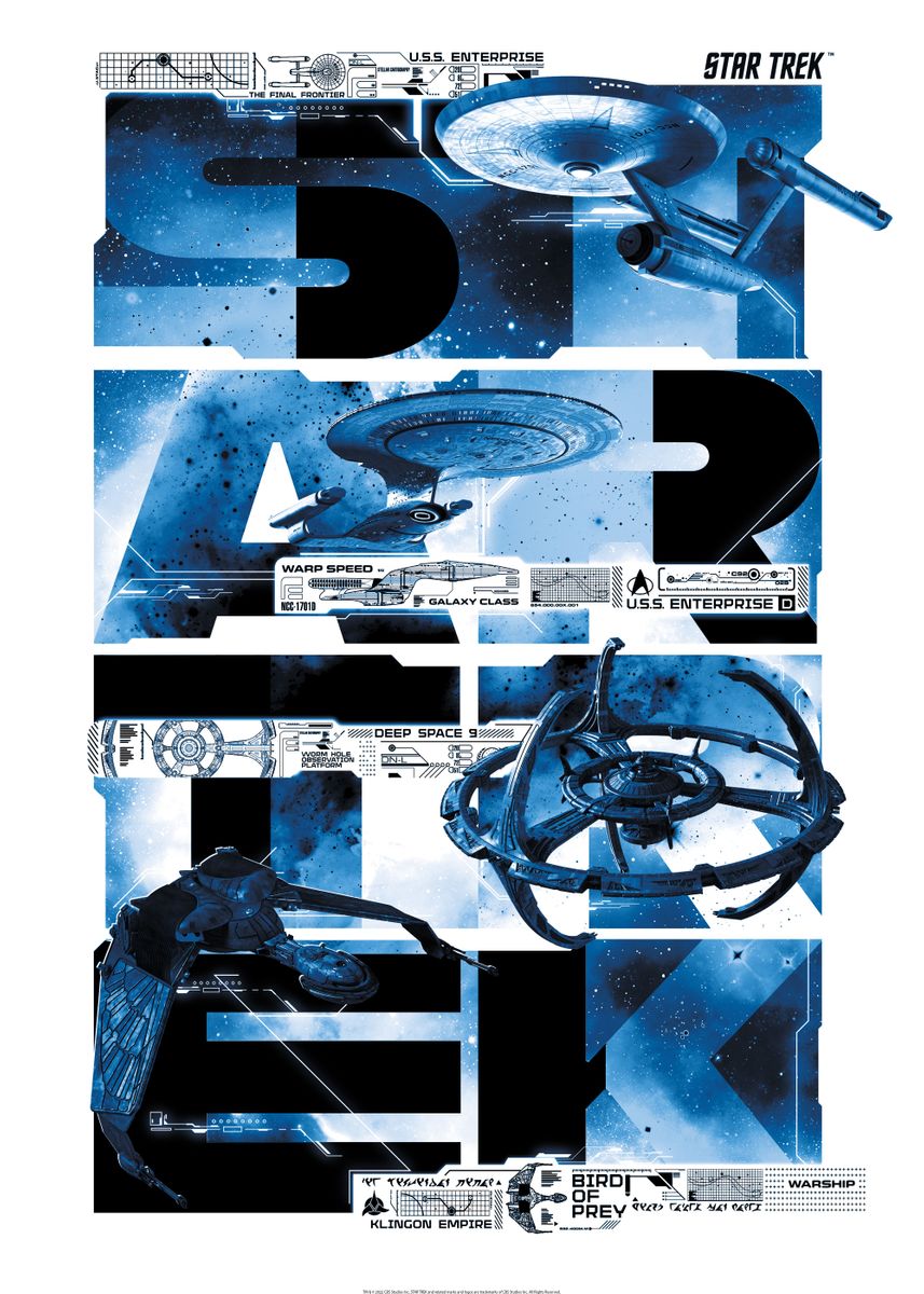 'Star Trek Ships' Poster, picture, metal print, paint by Star Trek ...