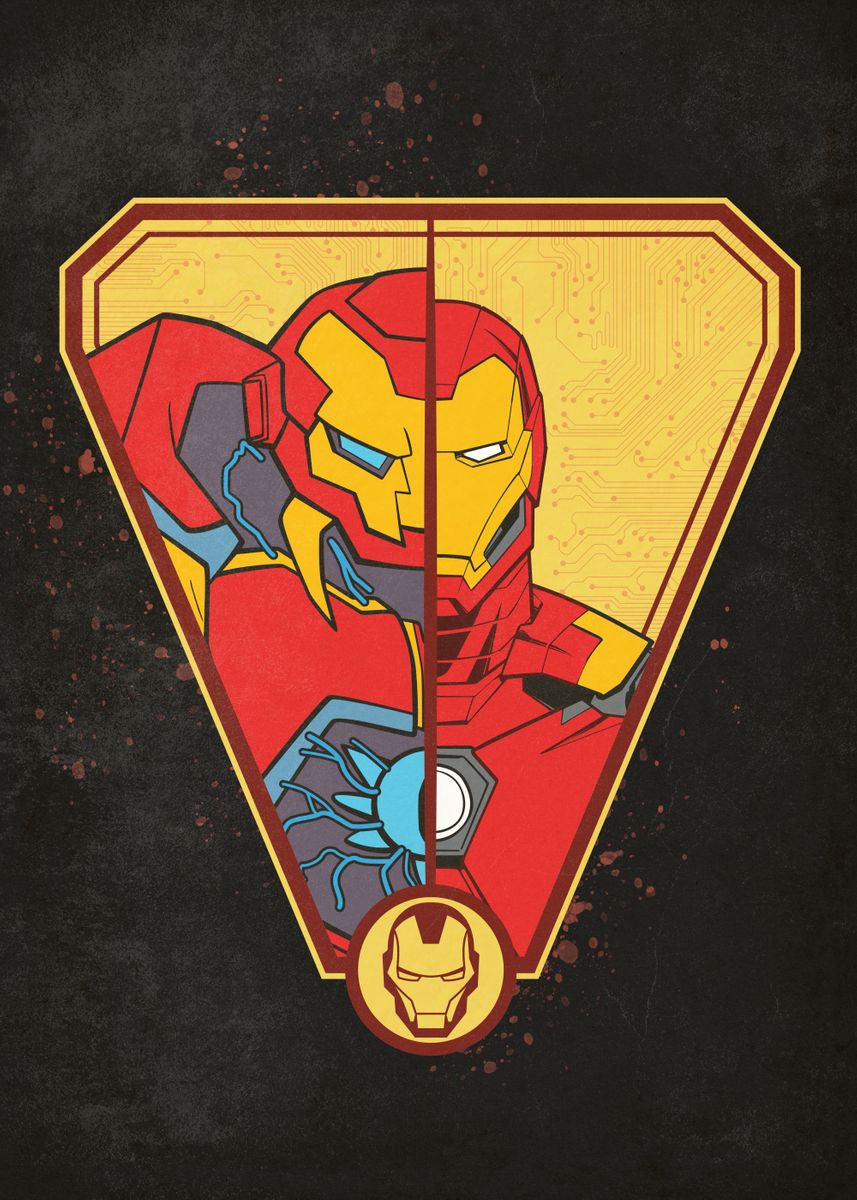 'Iron Man' Poster, picture, metal print, paint by Marvel | Displate