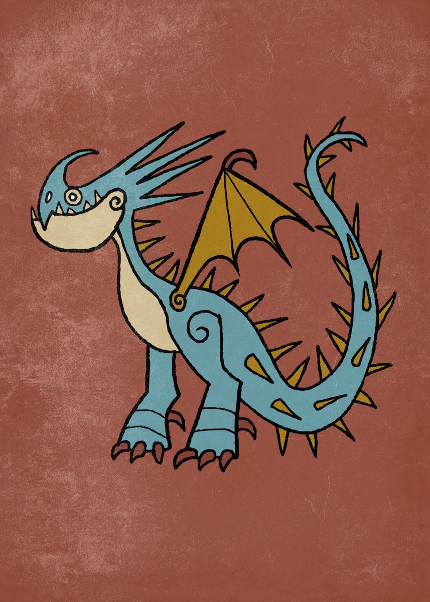 'Deadly Nadder' Poster, picture, metal print, paint by How To Train ...