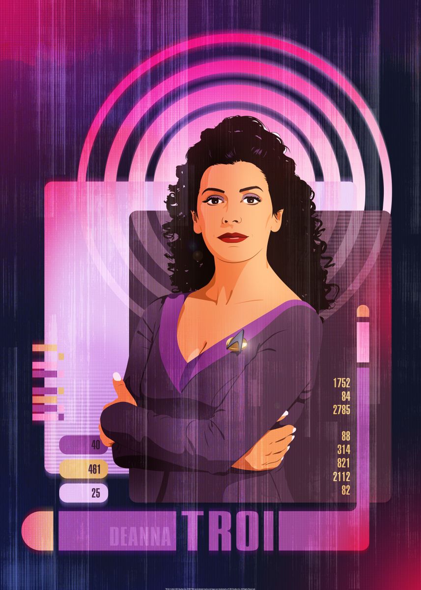 'Deanna Troi' Poster, picture, metal print, paint by Star Trek | Displate