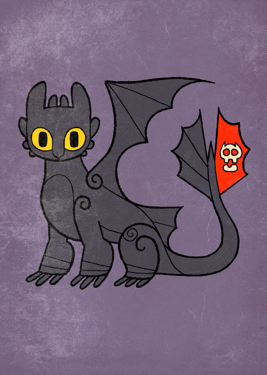 'Toothless' Poster, picture, metal print, paint by How To Train Your ...