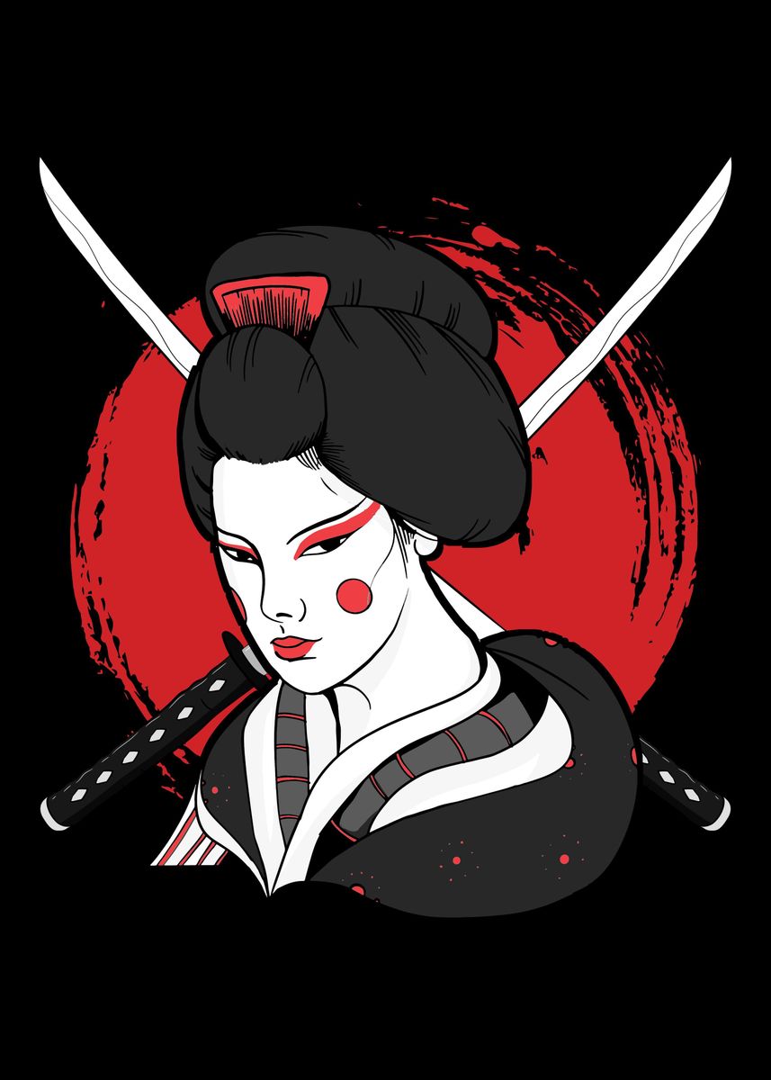 'Geisha' Poster by CrazySquirrel | Displate
