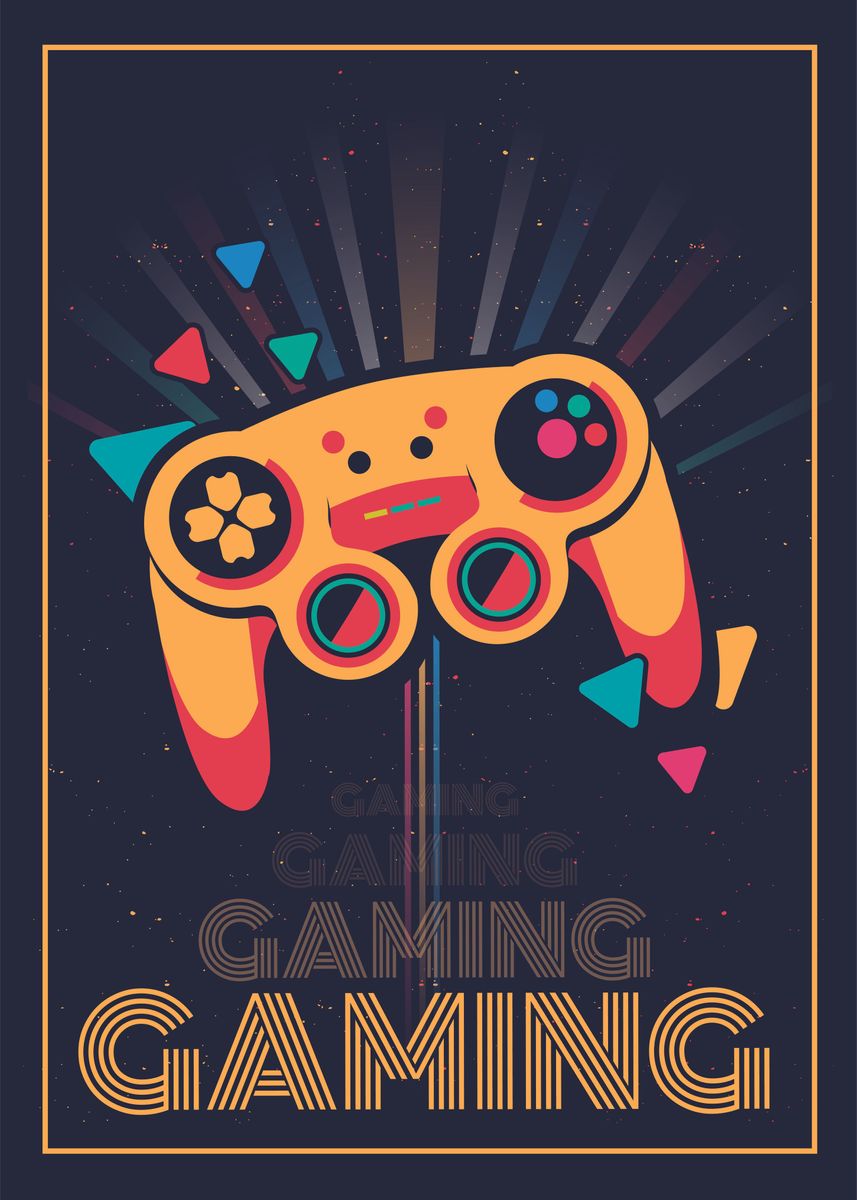 'Gaming' Poster, picture, metal print, paint by Izu | Displate