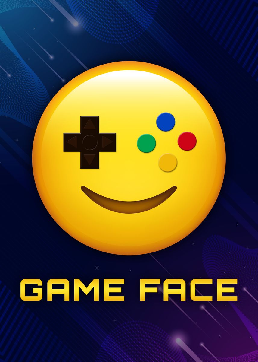 'Game Face Controller' Poster, picture, metal print, paint by ...