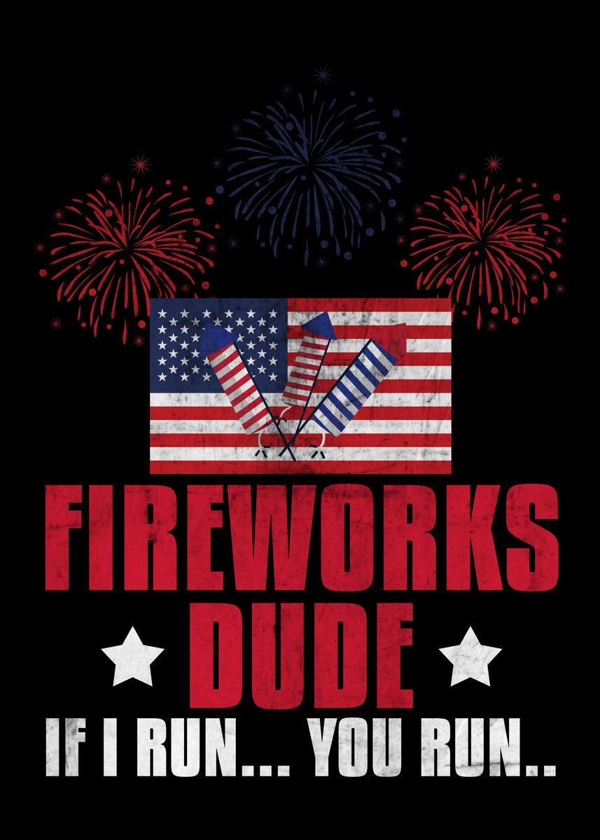 '4th of July Fireworks' Poster, picture, metal print, paint by ...