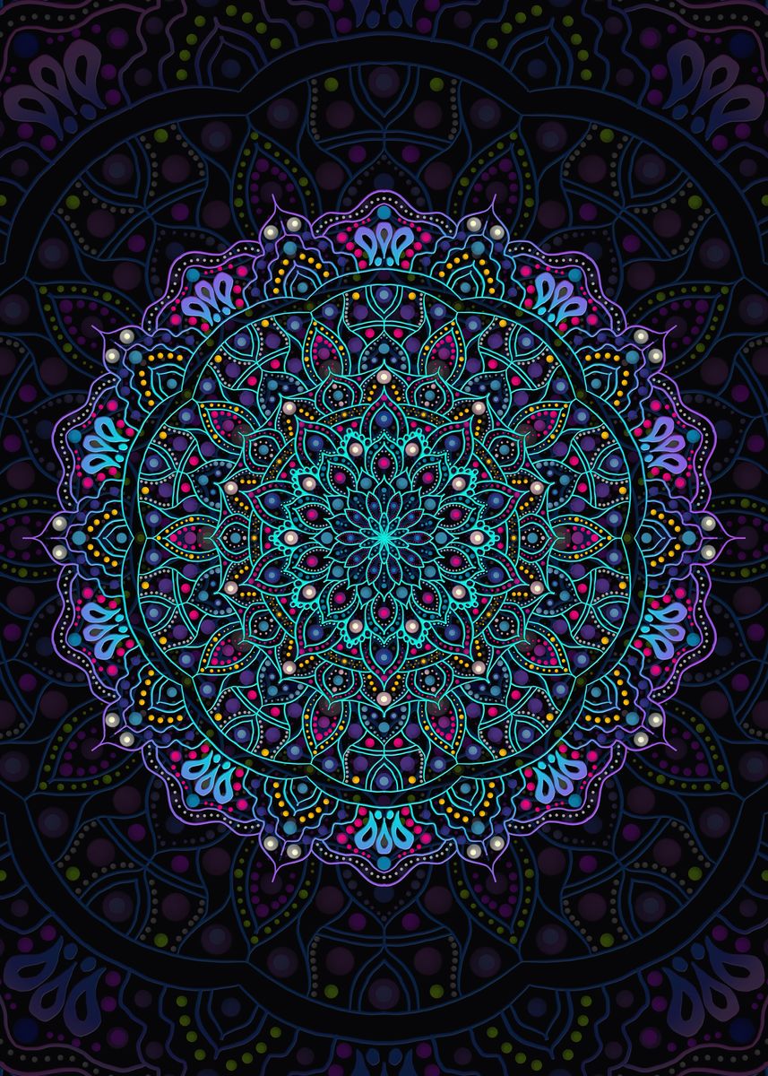 'Zen Mandala 5' Poster, picture, metal print, paint by Cameron Gray ...