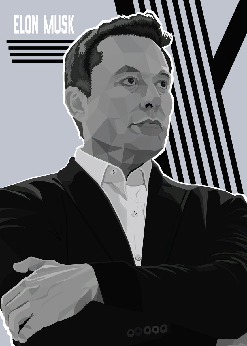 'Elon Reeve Musk' Poster, picture, metal print, paint by Dutton Jerrell ...