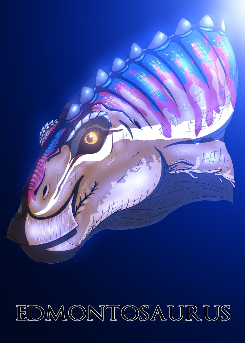 'Edmontosaurus' Poster, picture, metal print, paint by Ryo | Displate