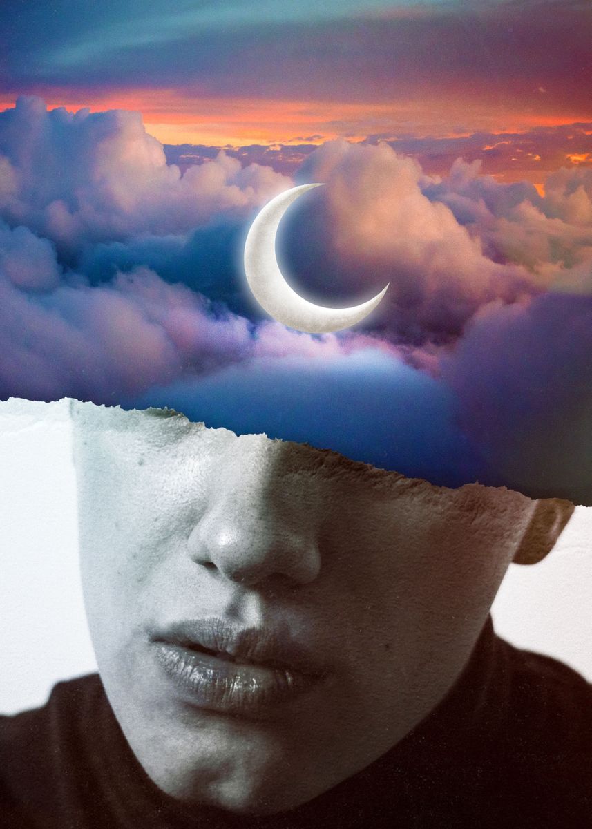 'Moonglow' Poster, picture, metal print, paint by seam less | Displate