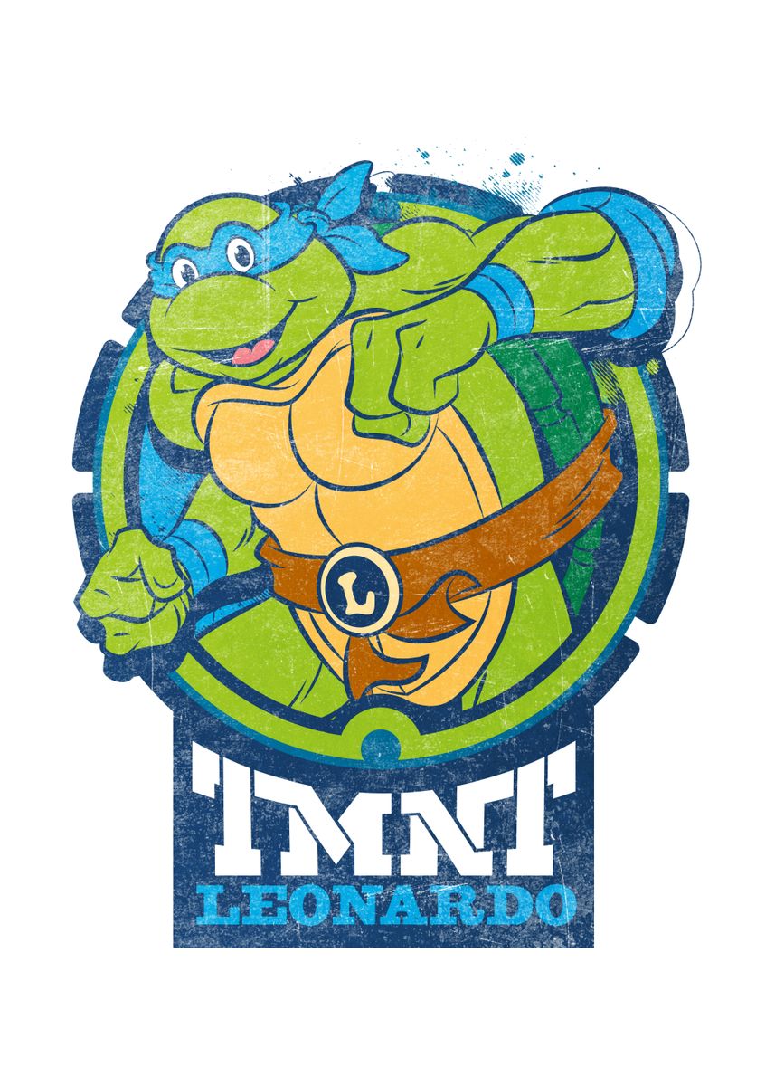 'Leonardo Badge' Poster, picture, metal print, paint by TMNT | Displate