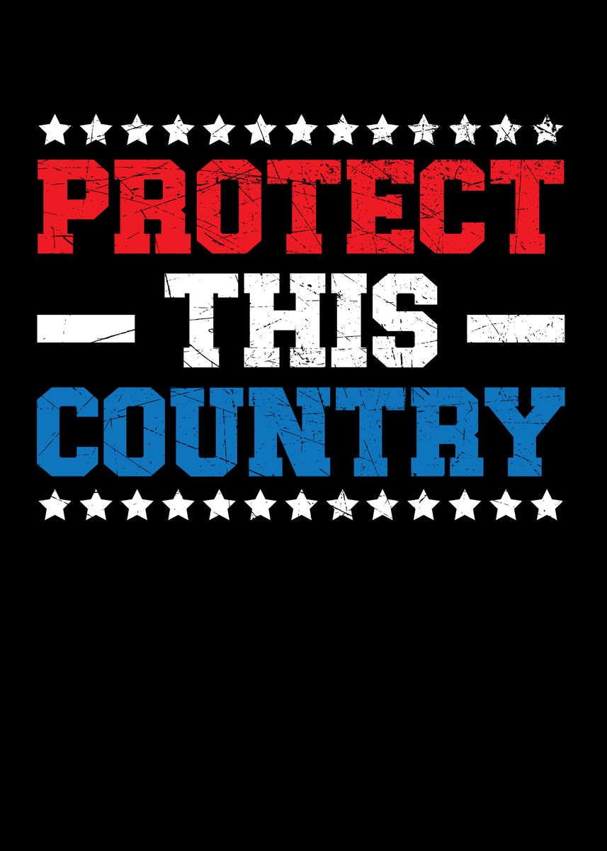 'Protect This Country' Poster, picture, metal print, paint by NAO ...