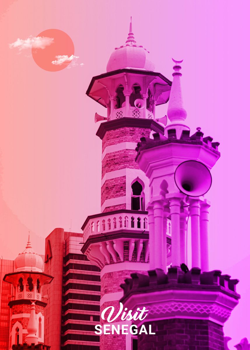 'Visit Senegal' Poster, picture, metal print, paint by INDO ART | Displate