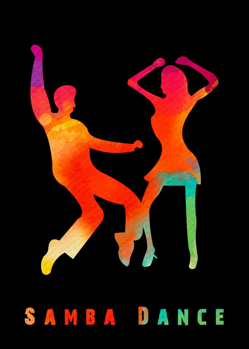 'Samba Dance Colorful' Poster, picture, metal print, paint by Anime ...