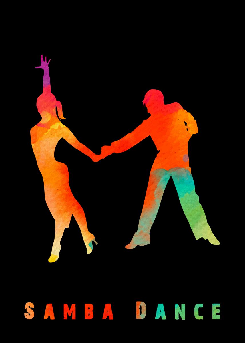 'Samba Dance Colorful' Poster, picture, metal print, paint by Anime ...