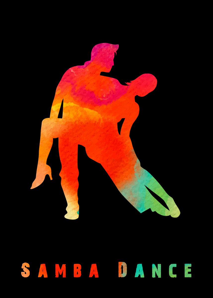 'Samba Dance Colorful' Poster, picture, metal print, paint by Anime ...