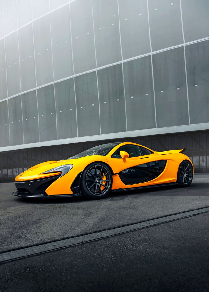 'Yellow SuperSport Race Car' Poster, picture, metal print, paint by ...