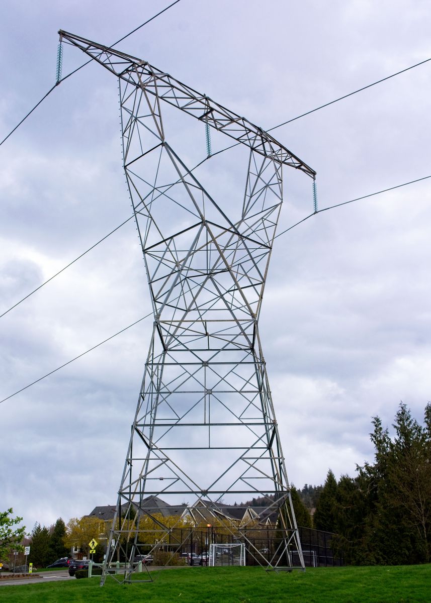'Powerline tower' Poster, picture, metal print, paint by Brian Grimmer ...