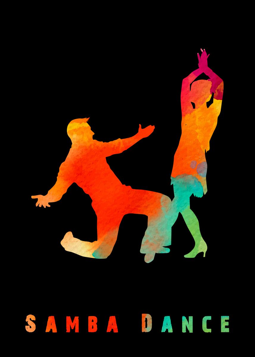 'Samba Dance Colorful' Poster, picture, metal print, paint by Anime ...