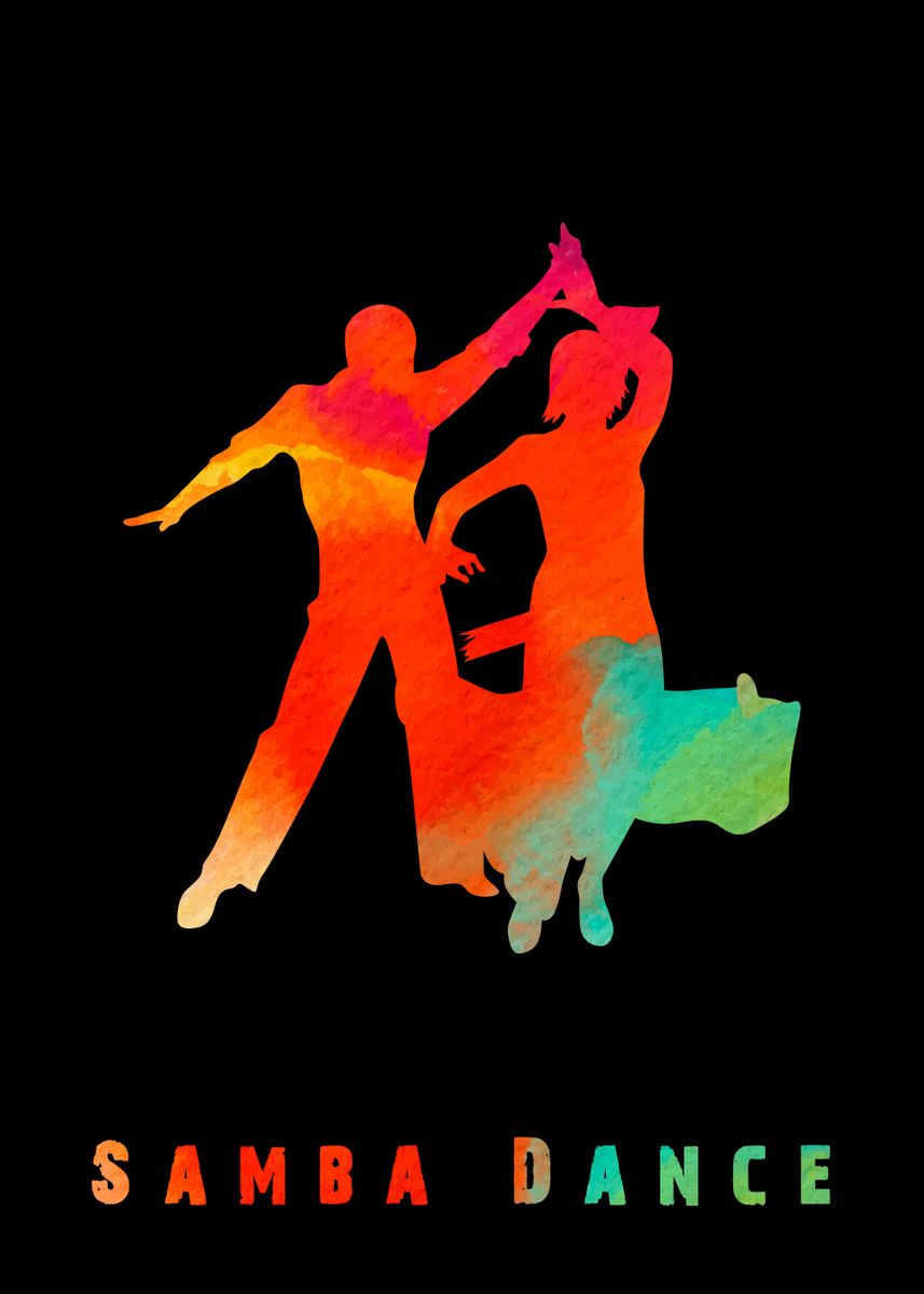 'Samba Dance Colorful' Poster, picture, metal print, paint by Anime ...