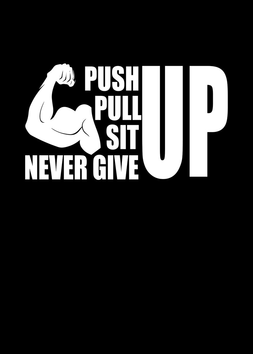 'Push Pull Sit up ' Poster, picture, metal print, paint by bananadesign ...