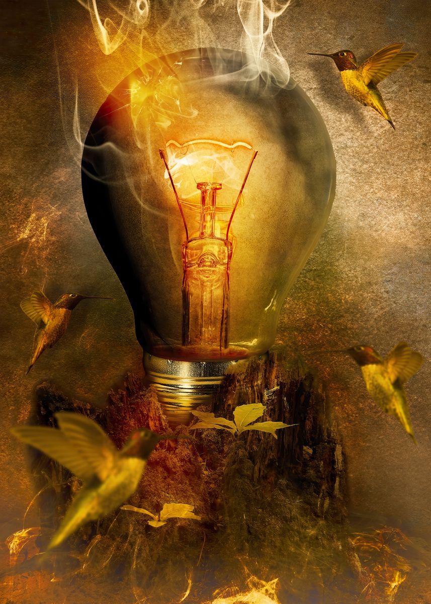 'trunk tree of light' Poster by JEDART | Displate