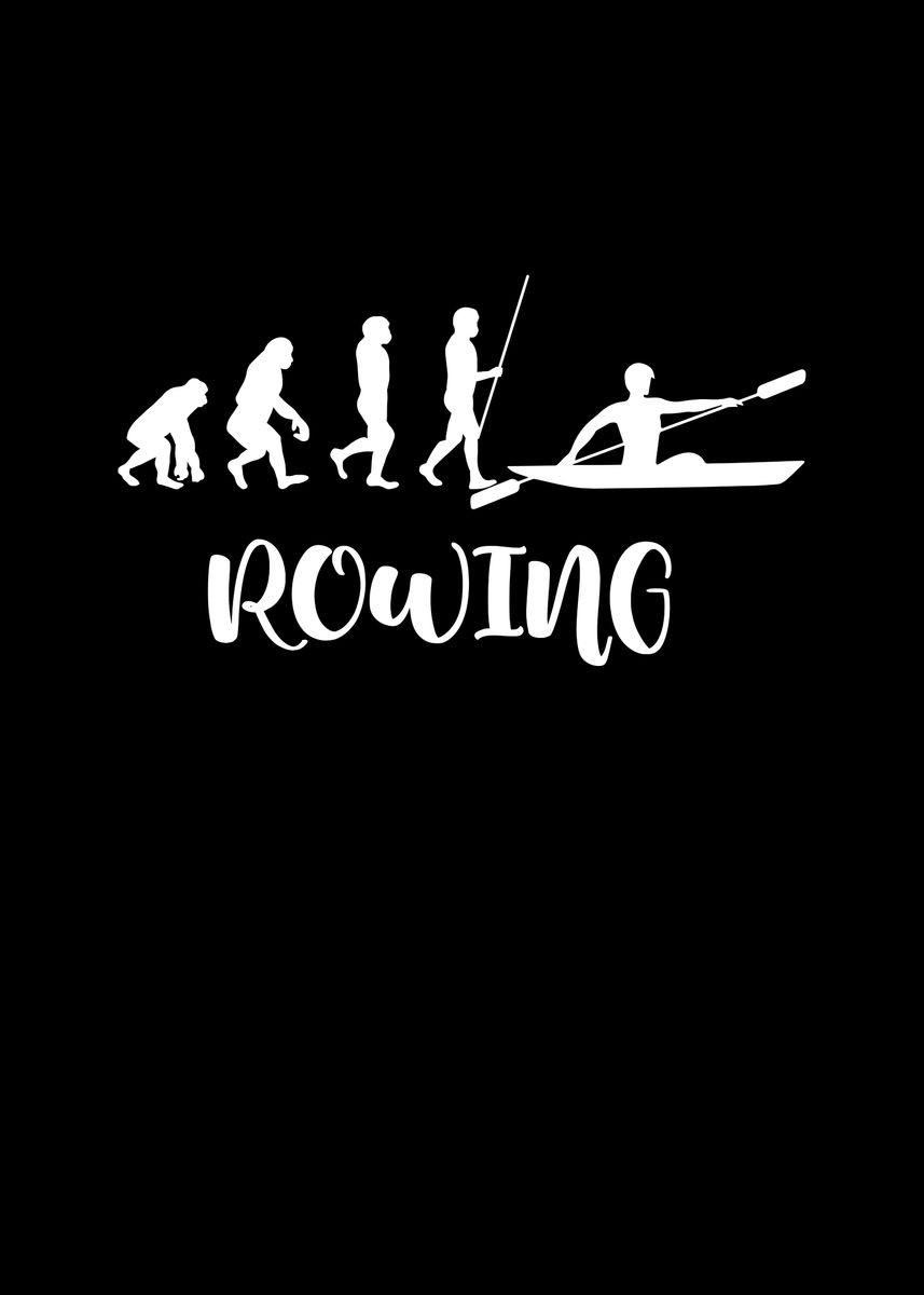 'Rowing' Poster, picture, metal print, paint by bananadesign | Displate