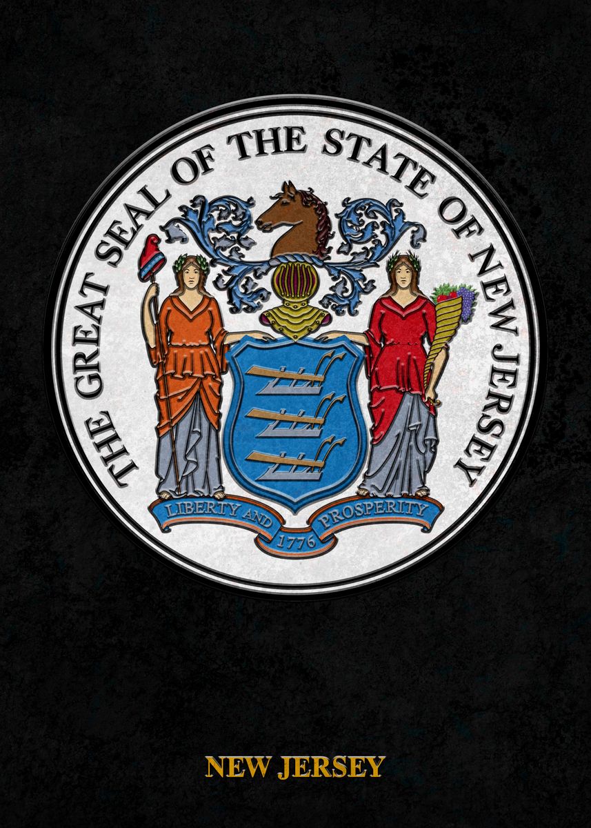 'Seal of New Jersey' Poster by Ferit Kurt | Displate