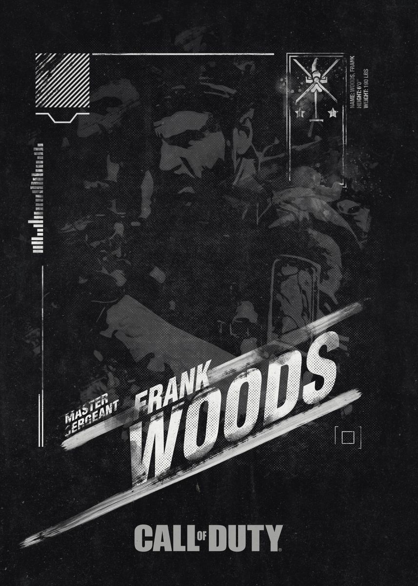 'Frank Woods' Poster, picture, metal print, paint by Call of Duty ...