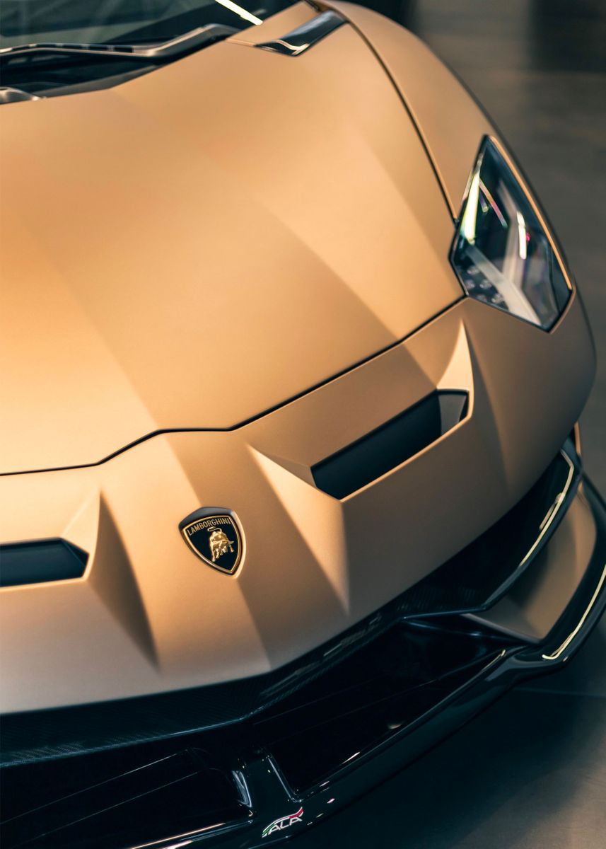 'Beige Lamborghini Huracan' Poster, picture, metal print, paint by ...