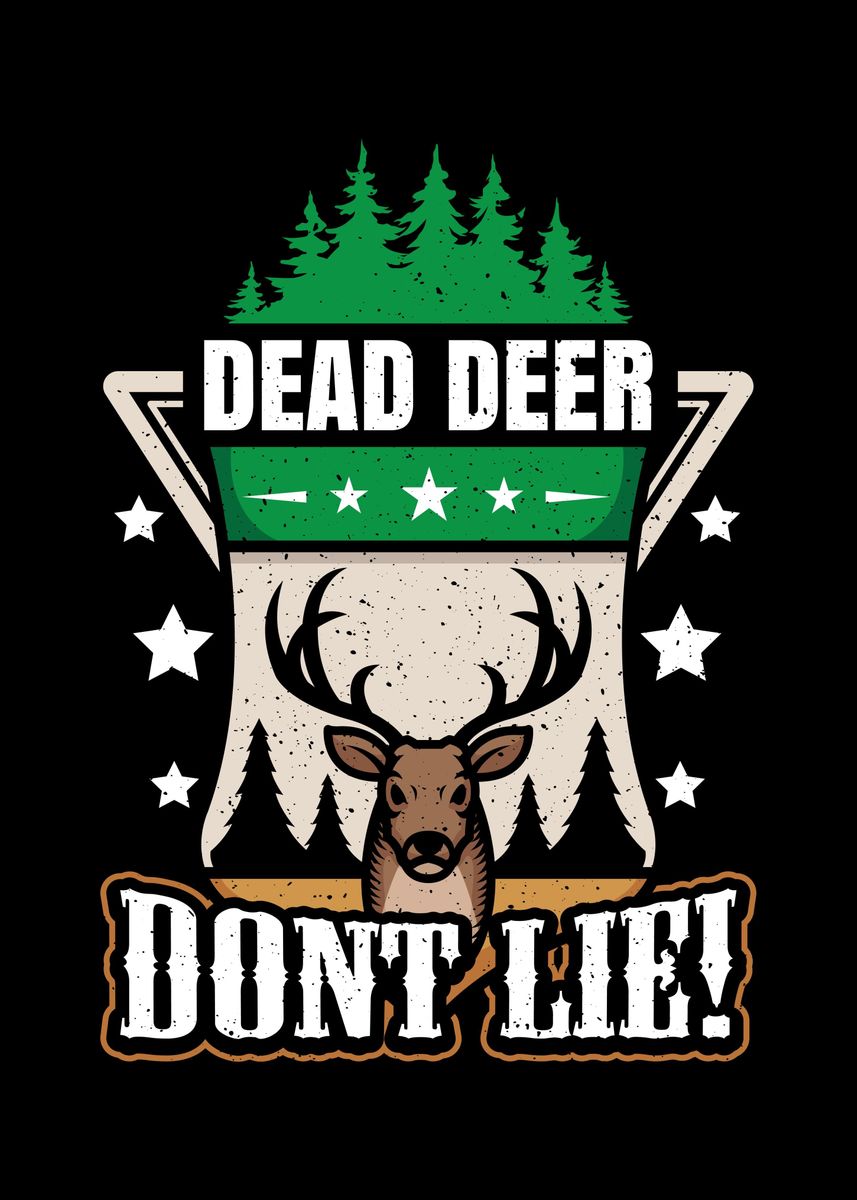 'Deer Hunter' Poster, picture, metal print, paint by Sebastian Wünsche ...