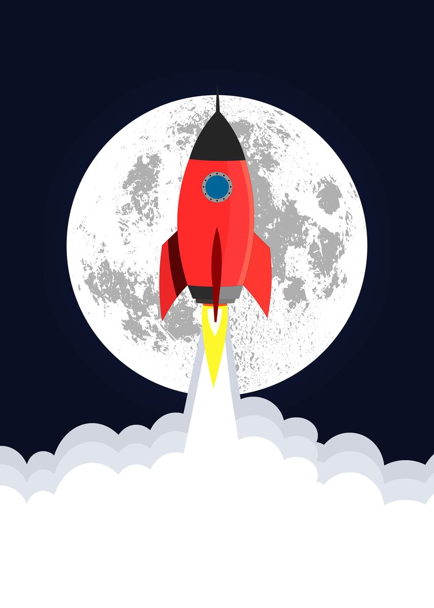 'Rocket lift off' Poster, picture, metal print, paint by HomeStead ...