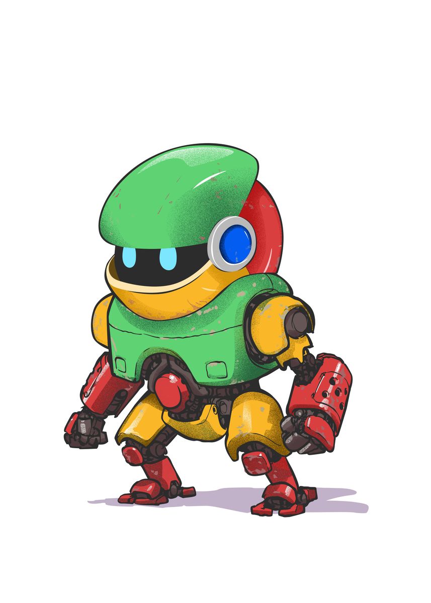 'Robotooogle' Poster, picture, metal print, paint by Lester Kin | Displate